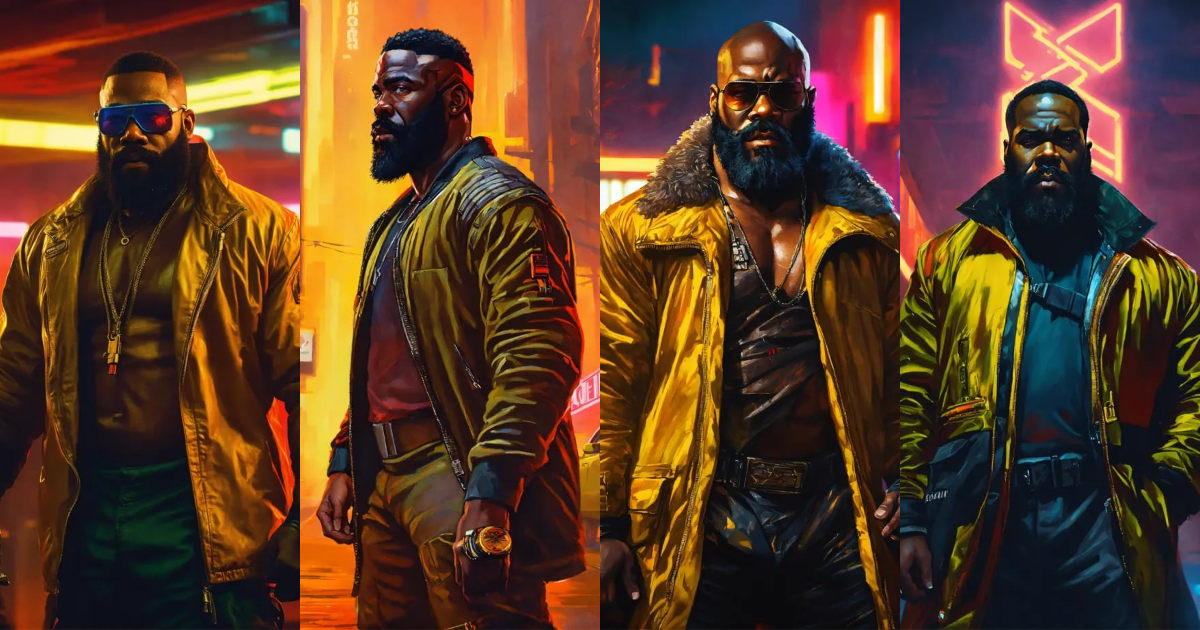 Lexica - Kimbo slice as a male cyberpunk gang member blade runner 2049 ...