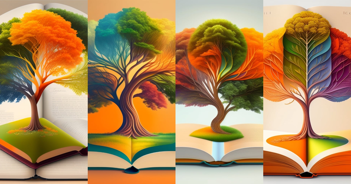 Lexica - Incorporate an image of an open book with a vibrant and ...