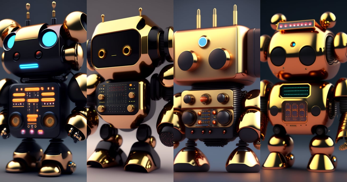 Lexica - A very cute robot with a LCD screen for a face made from ...