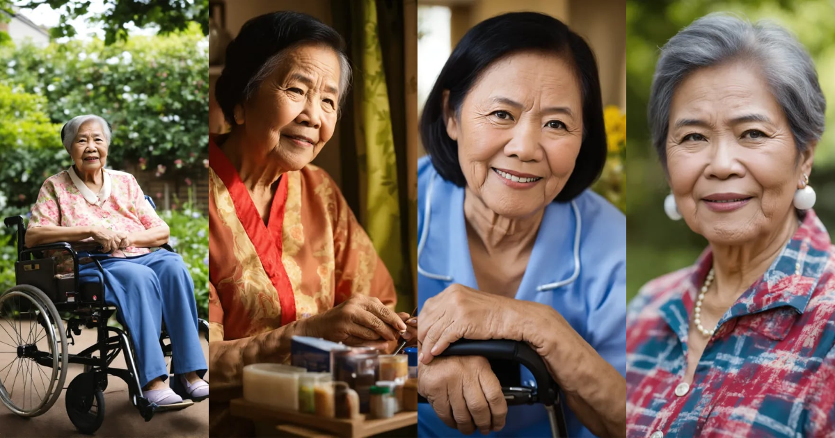 Lexica - Generate Real Live Pictures of Filipino caregiver at British Homes assisting elderly ...