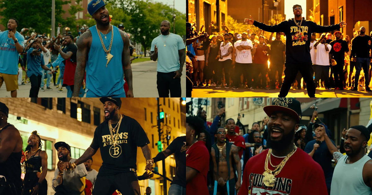 Lexica - Full body shot black battle rapper "Aye Verb" rapping in a ...