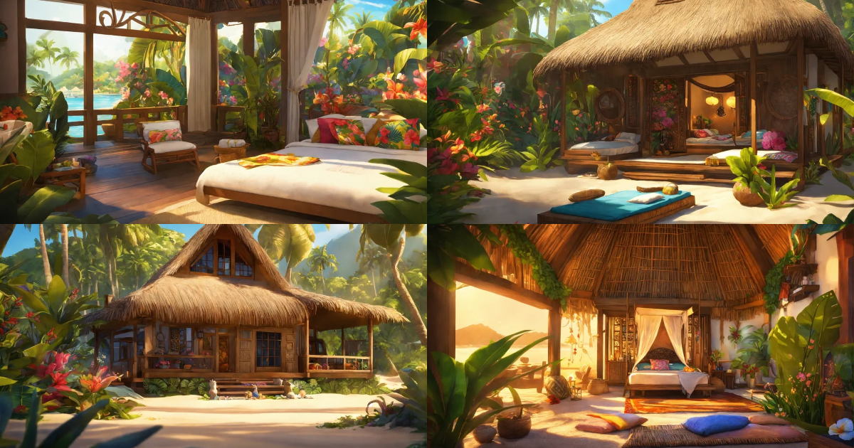 Lexica - Concept art of tropical village house, Polynesian, fantasy ...