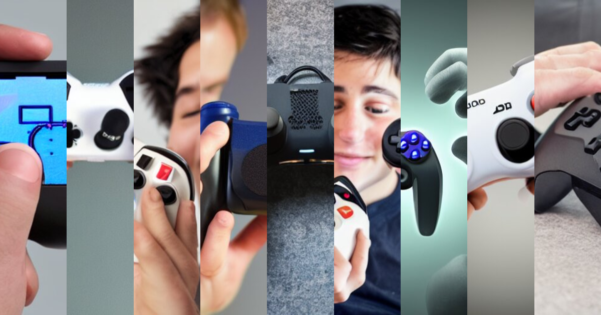 Lexica - A video game controller merging with someone's head, while ...