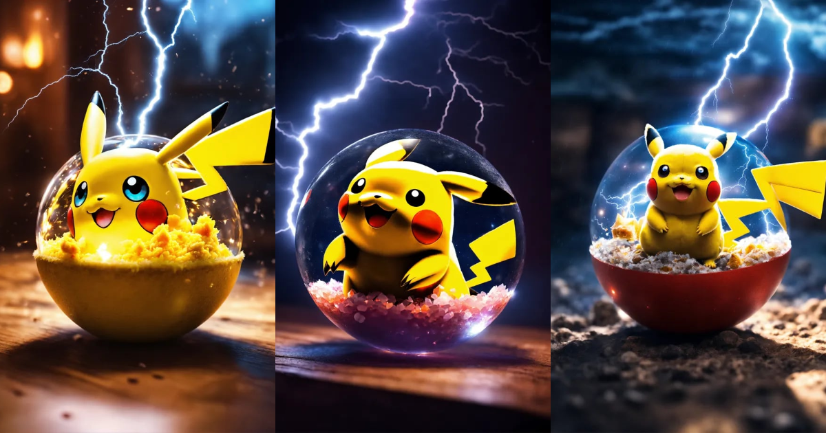 Lexica - Hatching pokemon pikachu ball combine with spectacular ...
