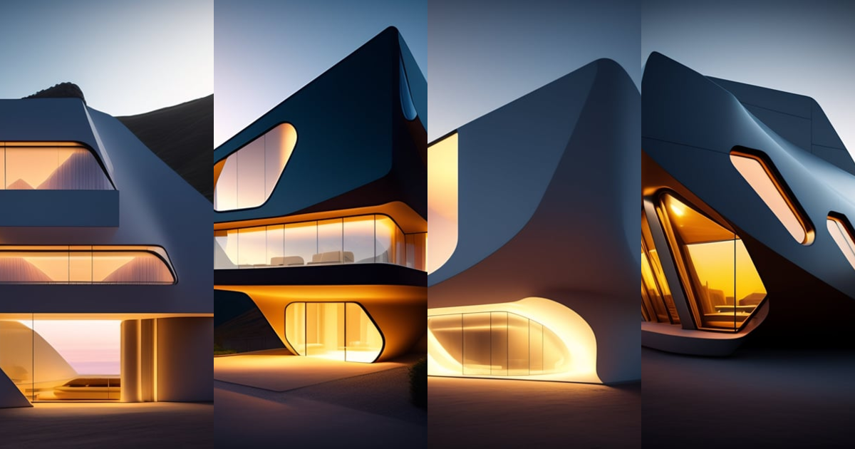 Lexica - Zaha hadid 3 d construction printed house on the mountain ...