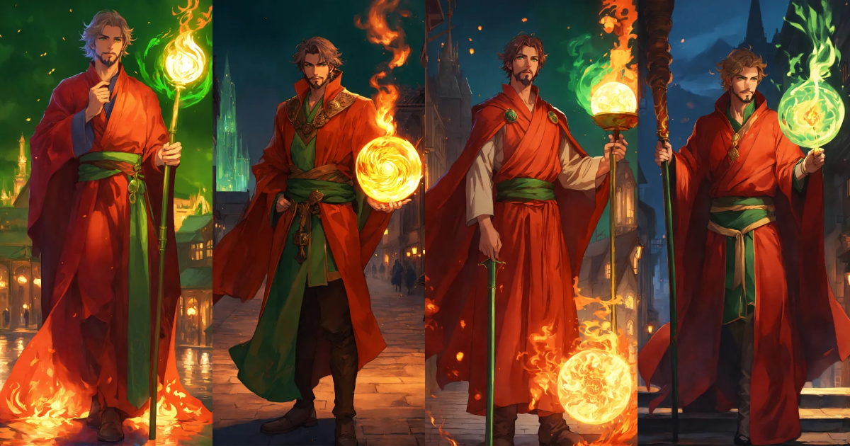 Lexica - Handsome, human, imperial male fire wizard with goatee ...
