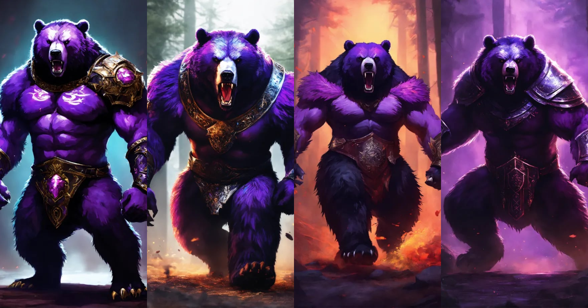 Lexica - Angry, savage, madness, rage bear, ancient, digital art, black ...