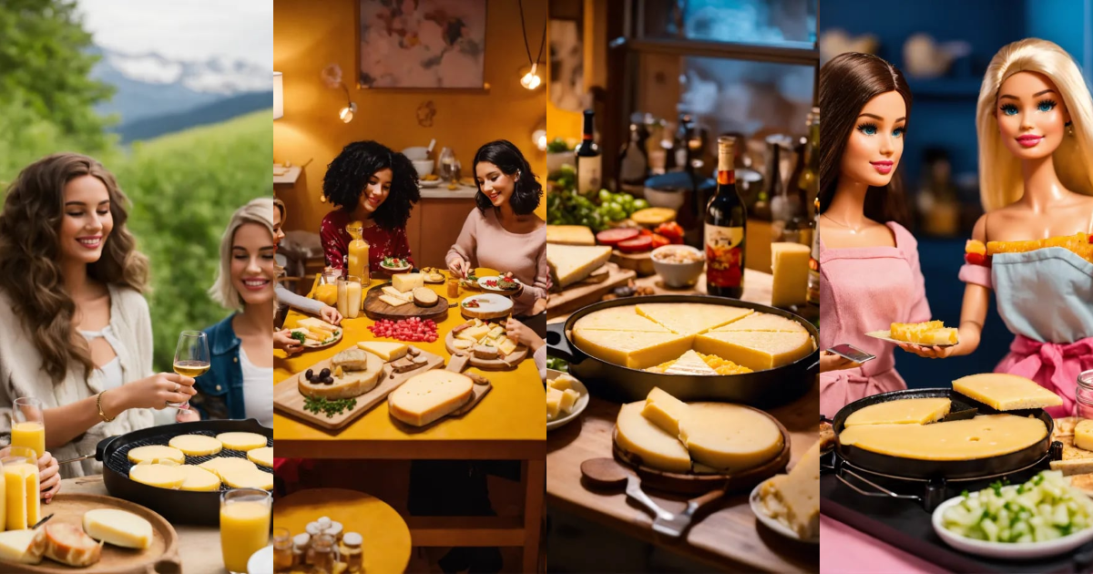 Lexica - Cozy cheese raclette Party for 4, Best Friends, barbie