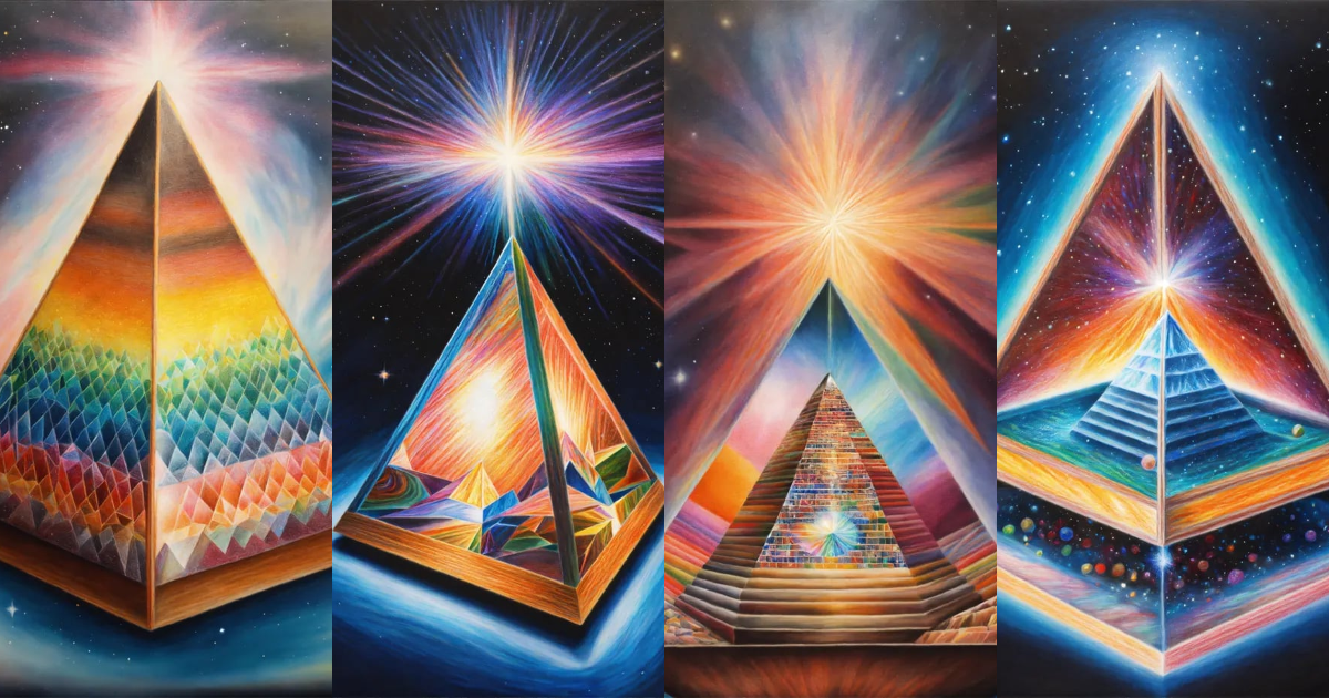 Lexica - Realistic colored pencil drawing of a multicolored crystal ...