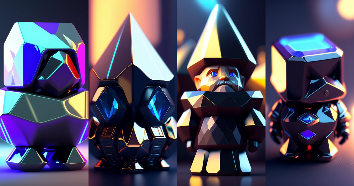 Lexica - Low poly front shot of a gnome character ominous intricate ...