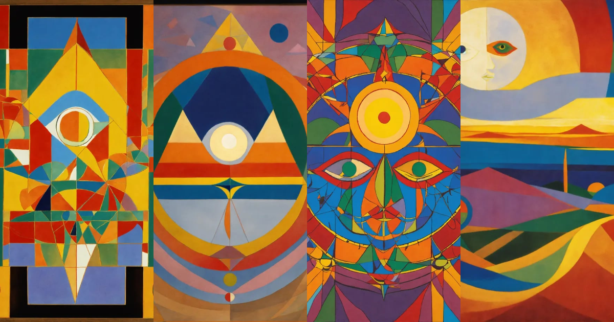 Lexica - Sun merging into moon, psychedelic, the four corners of the ...