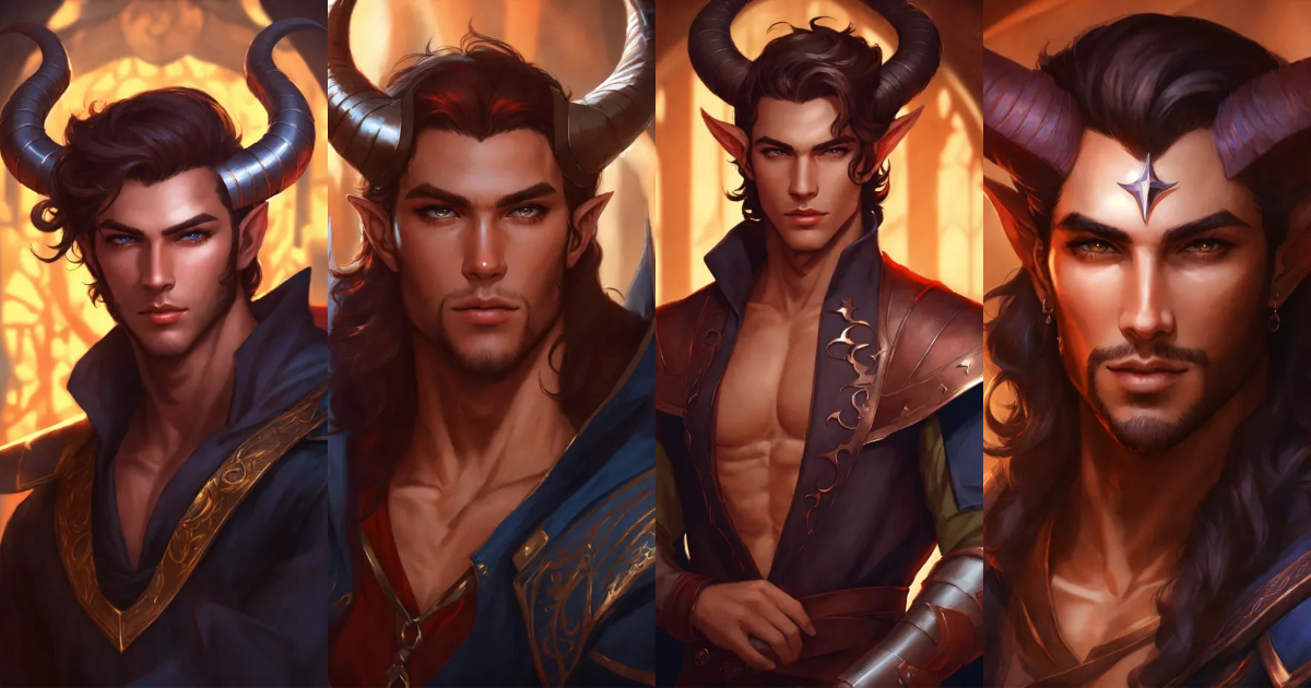 Lexica - Handsome Tiefling, digital art, art by artgerm, male, medieval ...