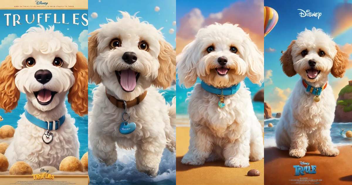 Lexica - A Disney Pixar inspired movie poster with the title Truffles ...