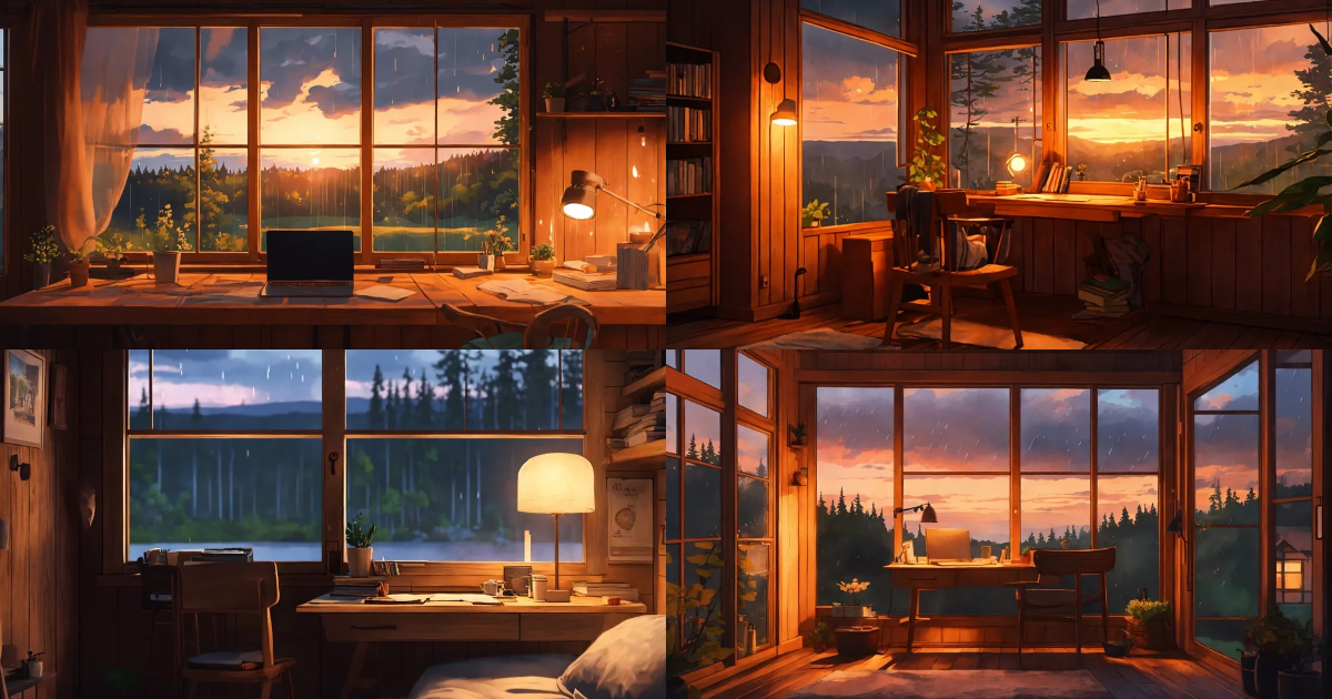 Lexica - Cozy wooden nordic cabin in sweden, anime, studio ghibli ...