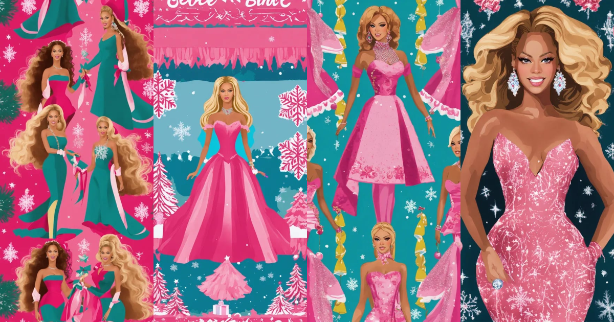 Lexica - Seamless repeatable pattern of Beyonce as Barbie inspired ...