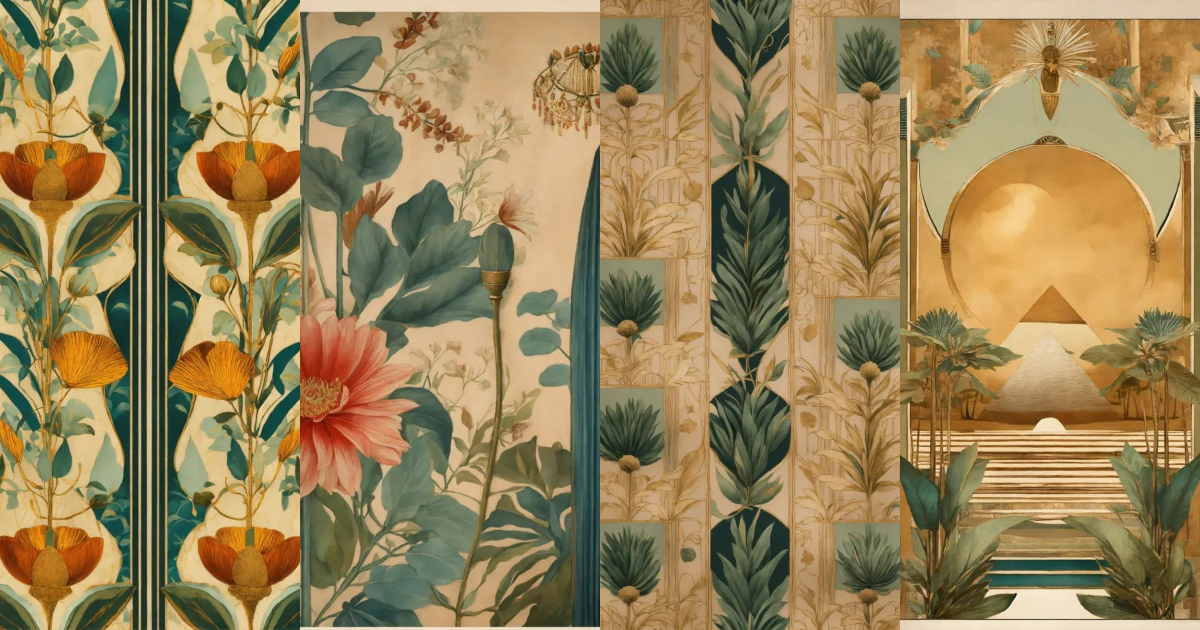 Lexica - Botanical vintage surreal pattern, petite embellishments ...