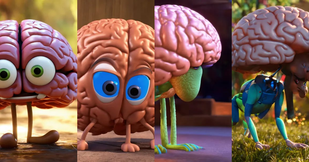 Lexica - Brain, 3d, neurônios, made by pixar studios,