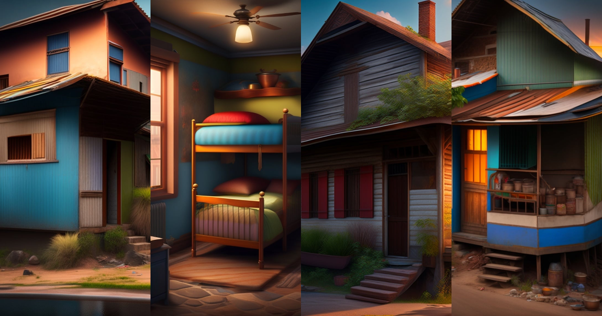 Lexica - Challenging living conditions, such as dilapidated houses ...