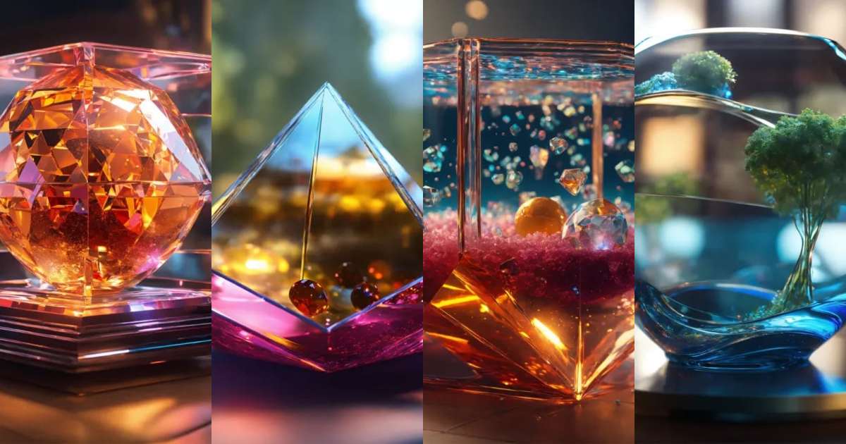 Lexica - Higher dimension, glass, magnificent, 8K resolution, Blender