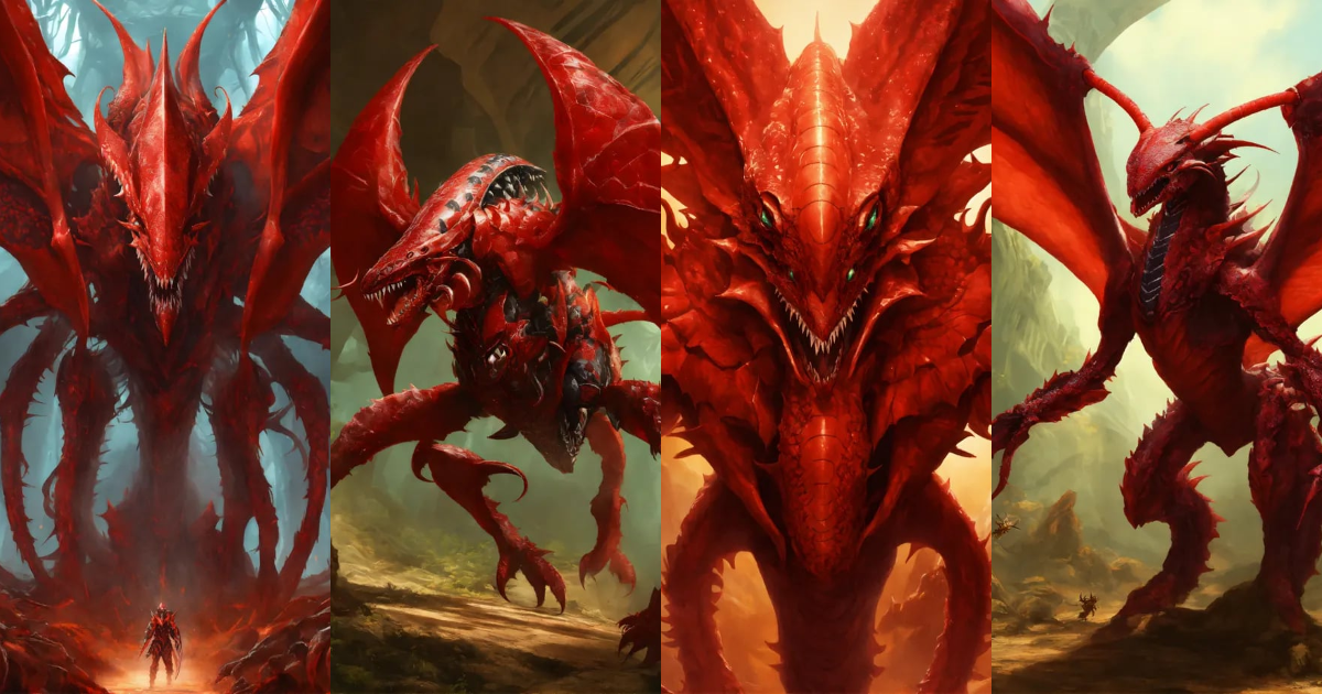 Lexica - A bright red patterned bioform of the multispecies Tyranid ...