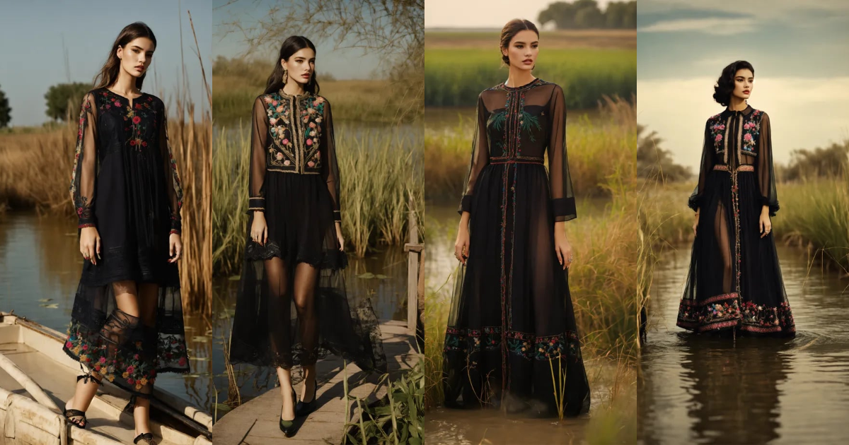 Lexica - Retro basra marshes vogue boat editorial black vail voile ...