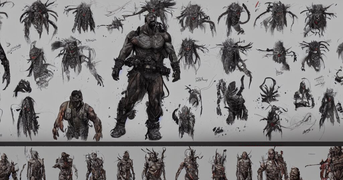 Lexica - Predator movie design, character sheet, Moebius, Greg ...