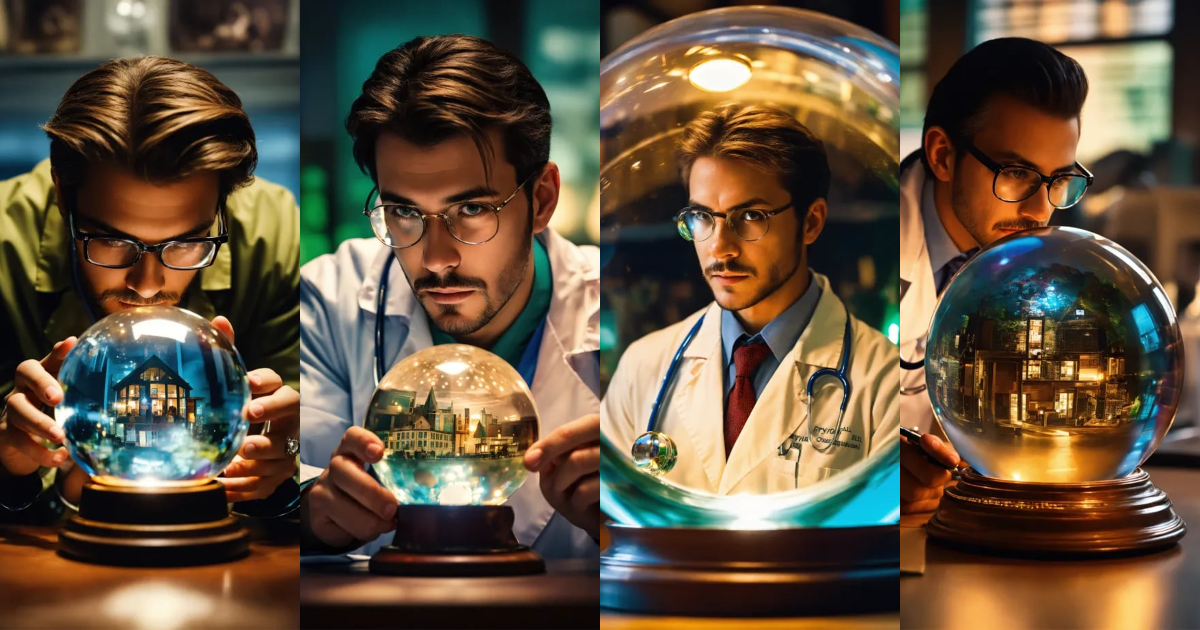 Lexica - A hyper-realistic photograph of a cool doctor looking through ...