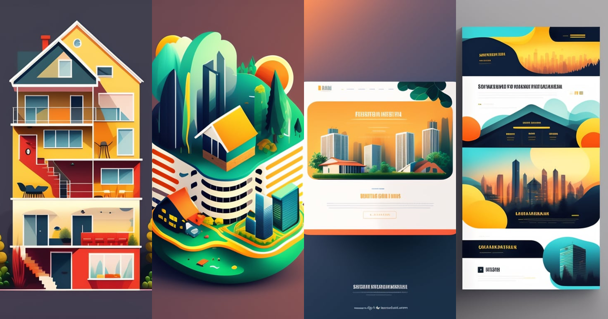 Lexica - Webpage background hero image for real estate company modern ...