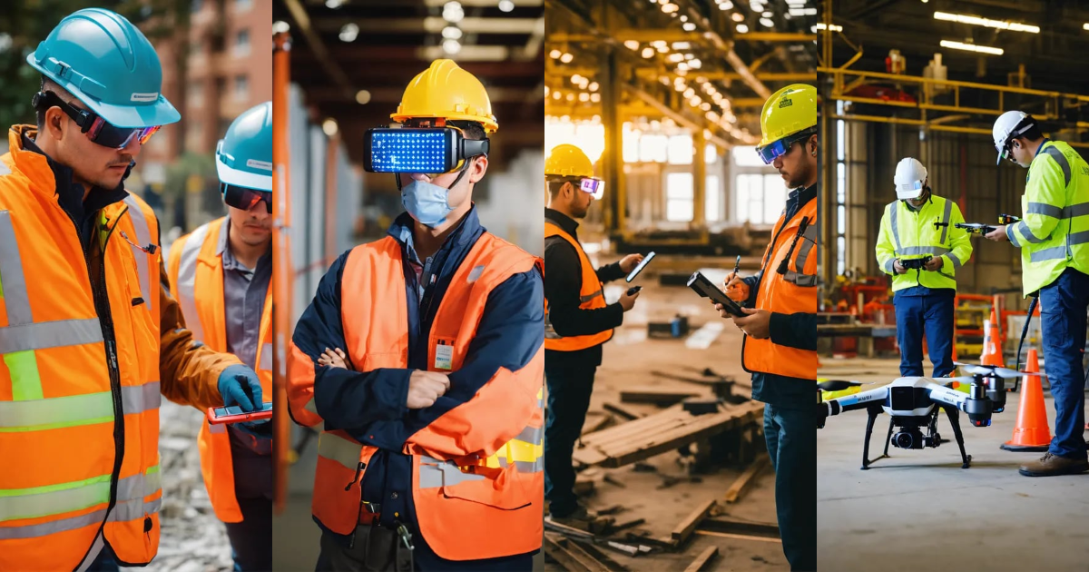 Lexica - "laborers using 3D augmented reality glasses for hazard ...