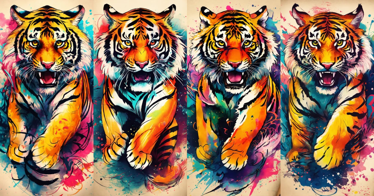 Lexica - Sketch tattoo drawing drawing style stylization bright colors ...