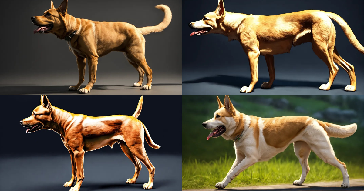 Lexica - A dog, well lit, 16k resolution. Side view showing all of his ...