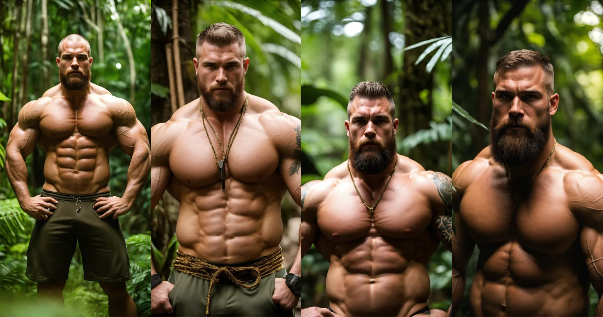 Lexica - 30-year-old man with big muscles, big bodybuilder, viking ...