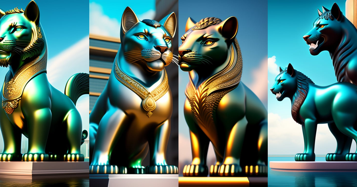 Lexica - Flat merlion 2d character design