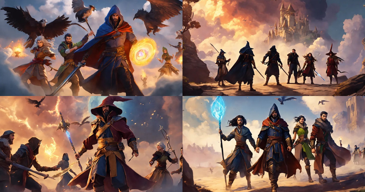 Lexica - Shorter French male wizard battling a group with a human ...