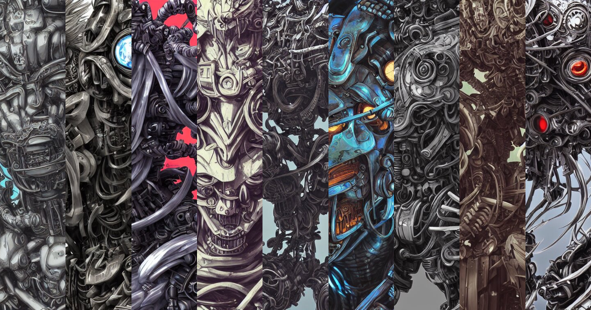 Lexica - Male anime character, oni mask, organic, forest druid, cyber ...