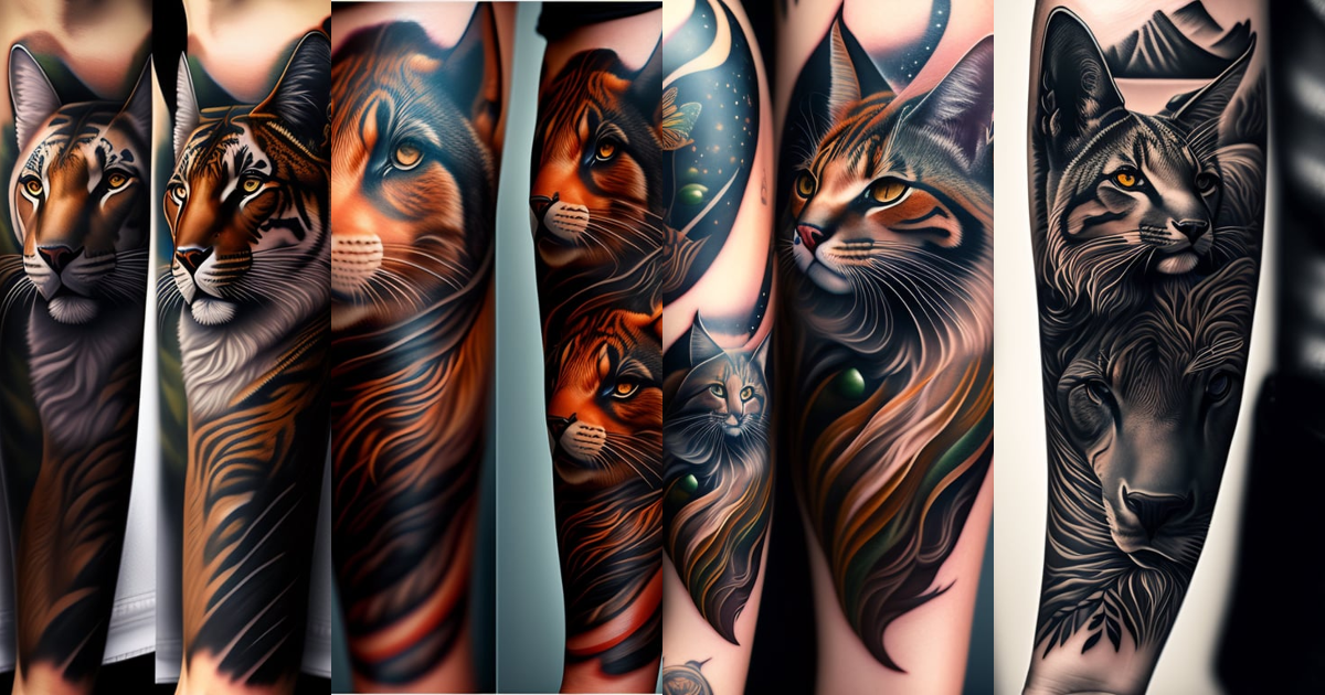 Lexica - Forearm tattoo animals 8k highly detailed