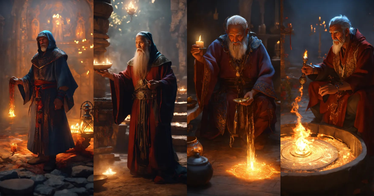 Lexica - Medieval sorcerer, performing a ritual, old man philippines ...