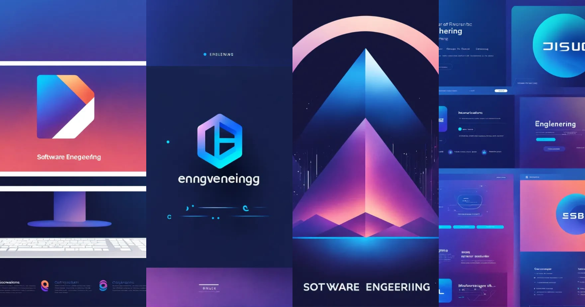 Lexica - Software engineering logo design, gradient blue color ...