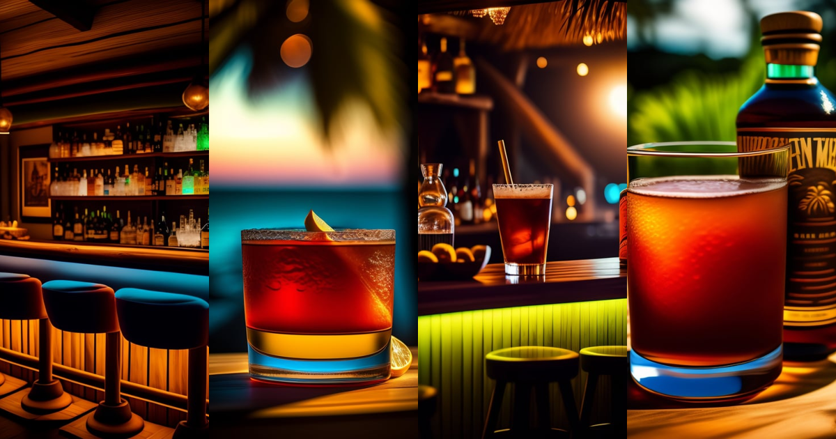 Lexica - Tiki bar, and rum rare, black man Bartender