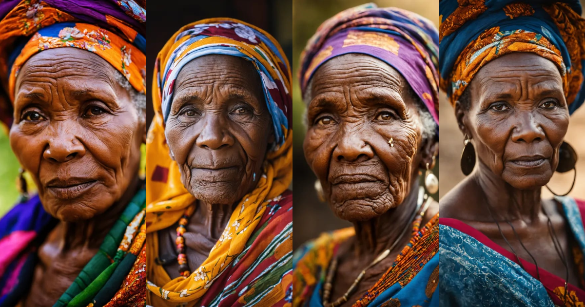 Lexica - An African old women (just a passport image ) of almost 80 ...