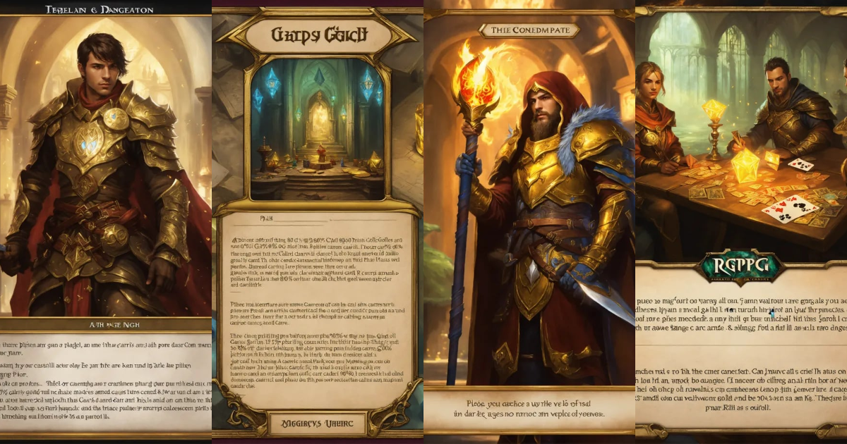 Lexica - RPG card template, fantasy, magic, gold, jewels, magic the ...