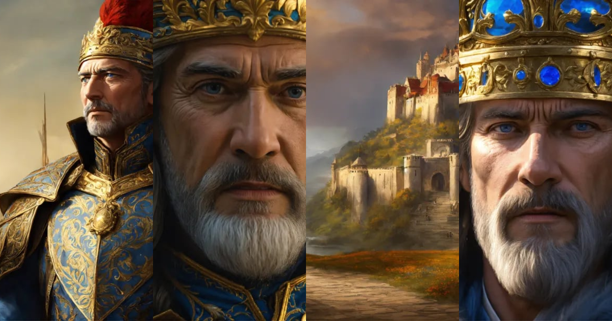 Lexica - Describe a middle-aged European king, of average build, with a ...