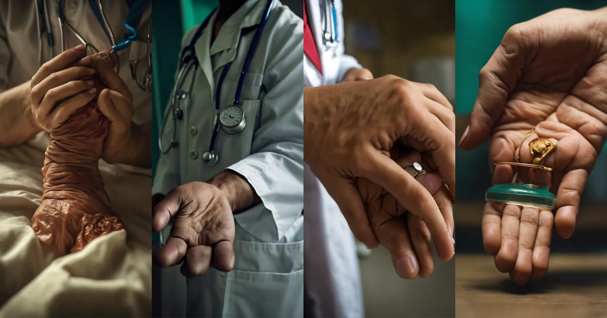 Lexica - A lifeless person grip doctor hand