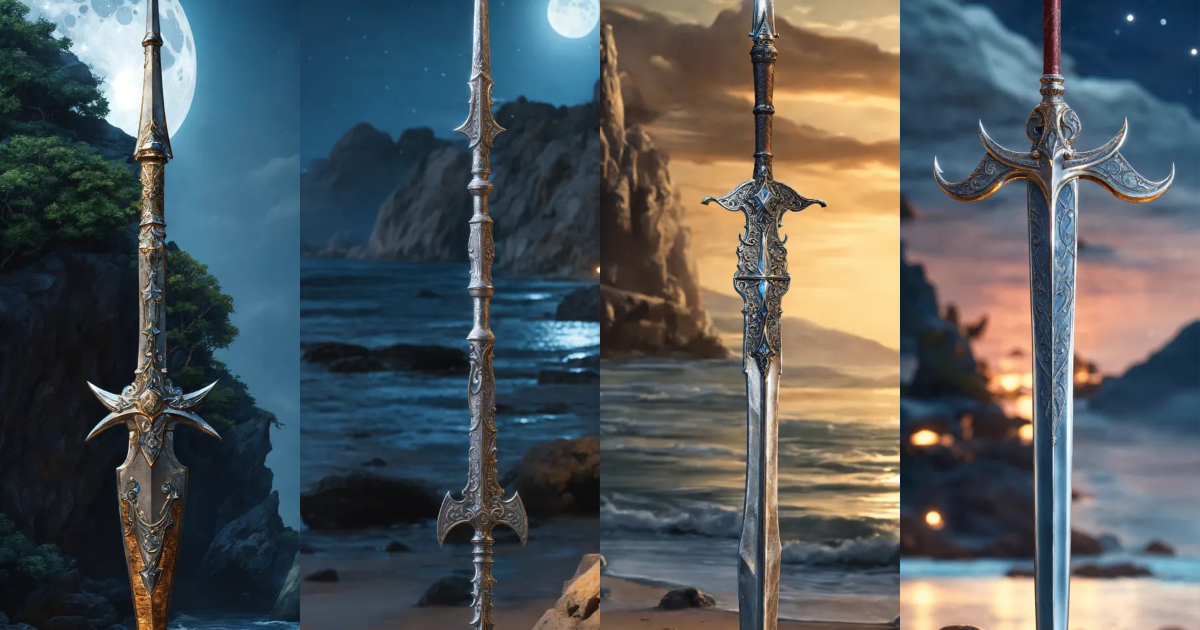 Lexica - 8k, picture of a very long harpoon with a spearhead made of ...
