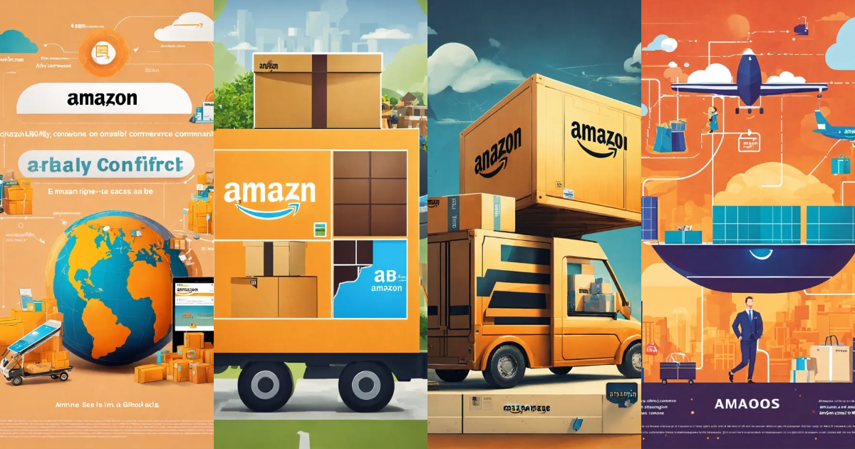 Lexica - Create an image that symbolizes Amazon's rise and dominance in ...