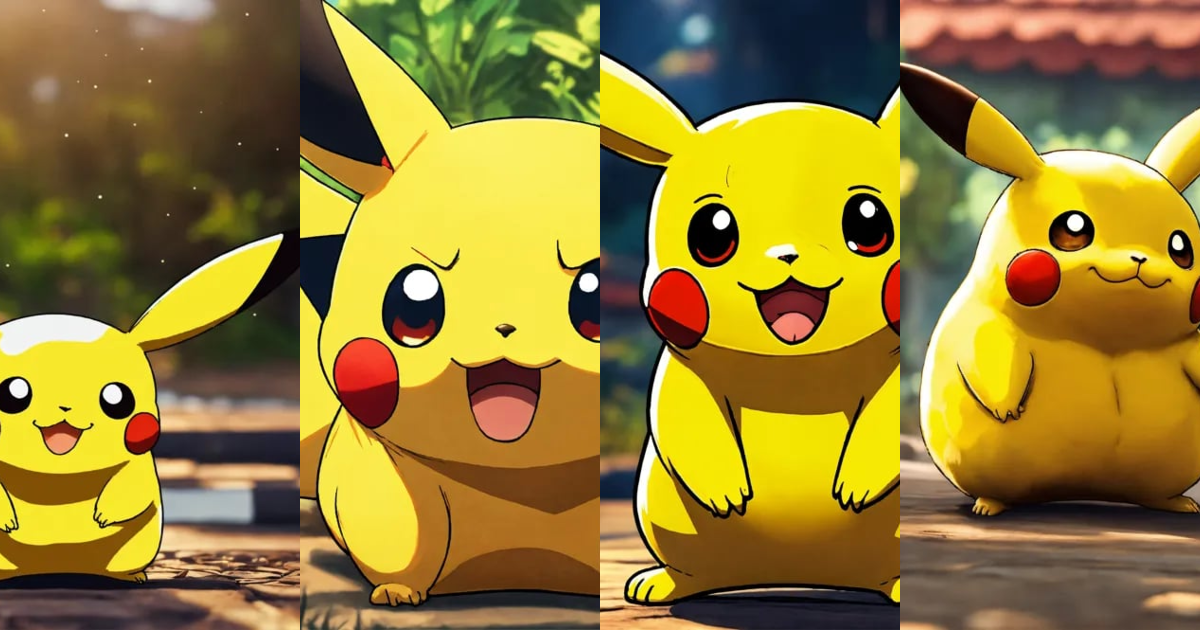 Lexica - Picachu deitado no chão de barriga para baixo, com semblante ...