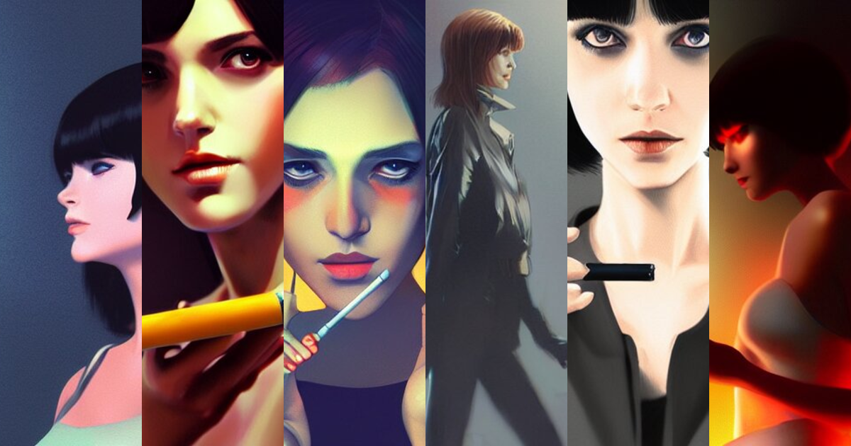 Lexica - Blade runner rachael holding a cigarette in her hand, an ...