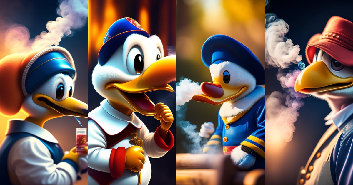 Lexica - Donald duck smoking