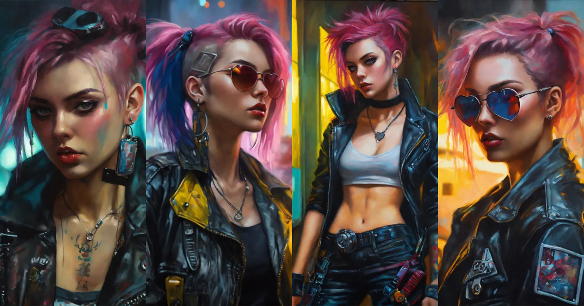Lexica - Cyberpunk bad girl troublemaker, antihero, rebel, punk rocker ...