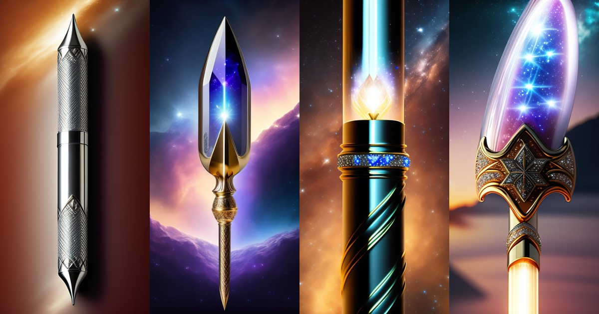 Lexica - Silver scepter with starlight on top, photo